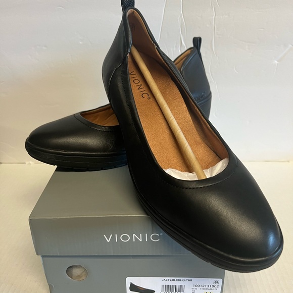 Vionic | Shoes | Ladies Black Small Soft Wedge Shoe | Poshmark